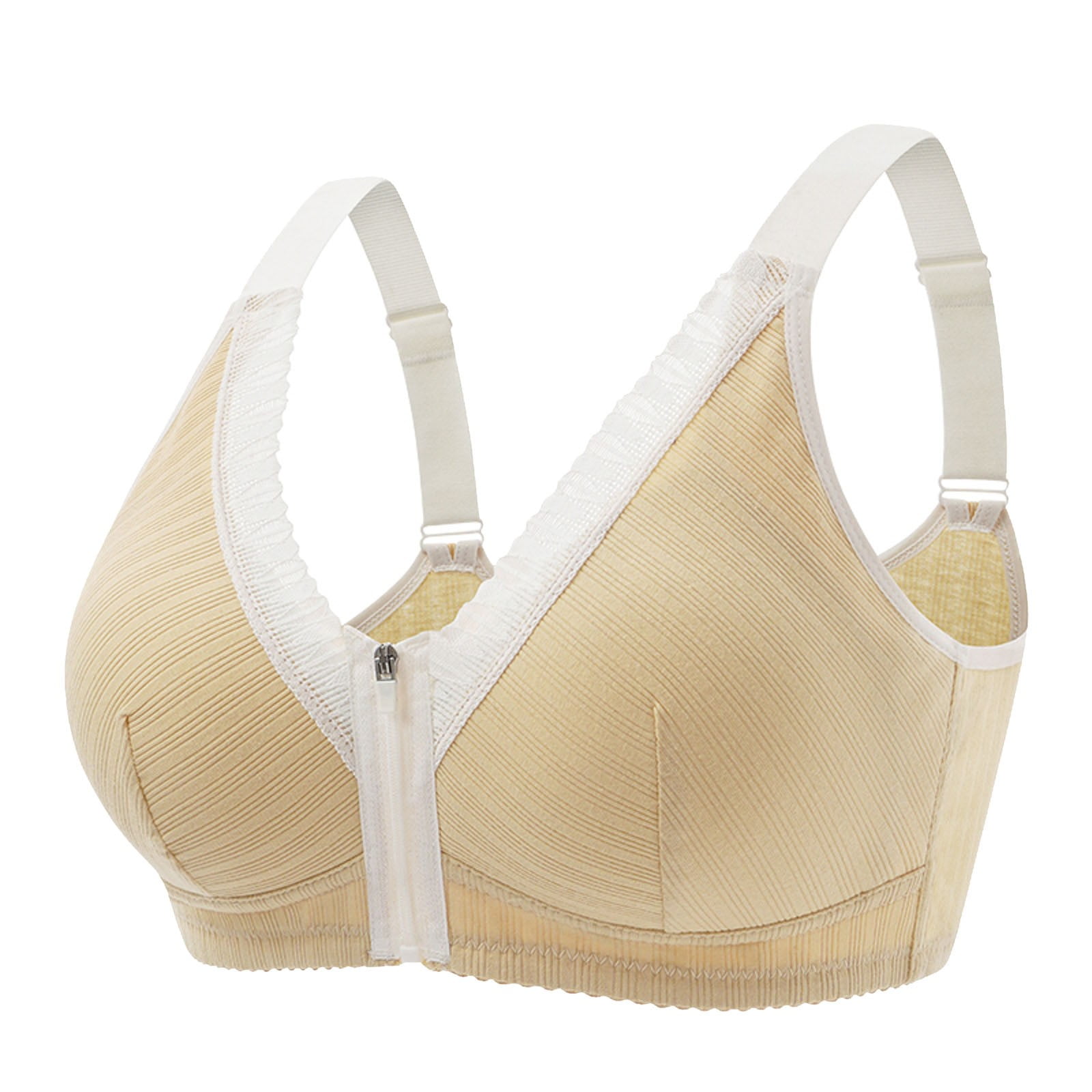Ehqjnj White Bralette Padded Push Up Women Lace Front Zipper Underwear