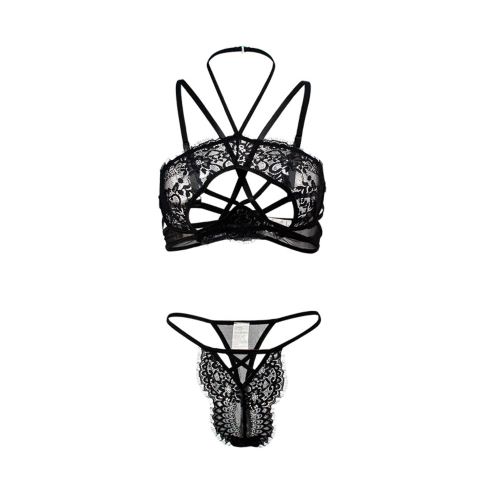 Ehqjnj Womens Exotic Lingerie Bodystockings Womens 2 Piece Lace Strap
