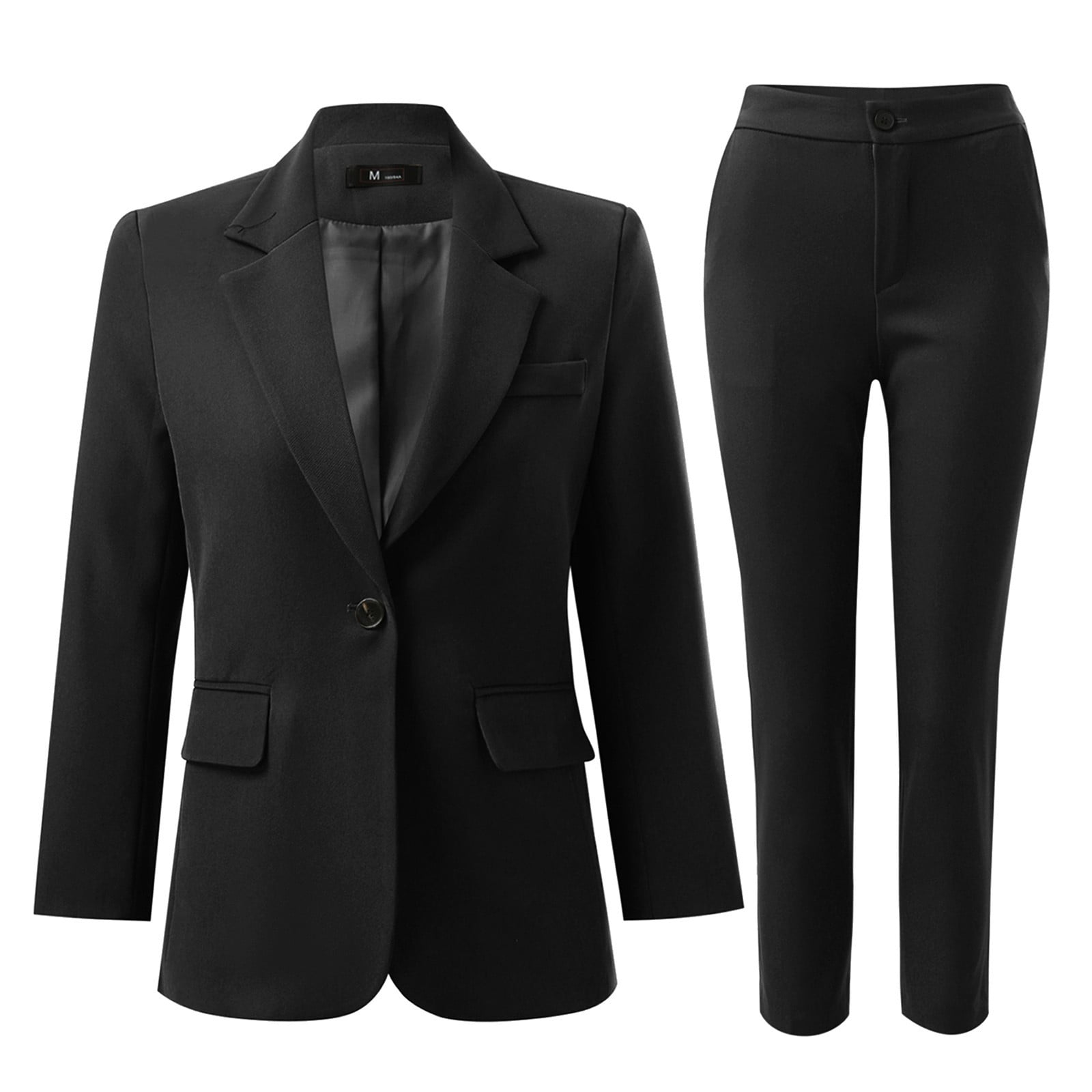 Ehqjnj Womens Pants Suits Dressy Casual For Spring 2 Piece Suit Lady 1 Button Business Work