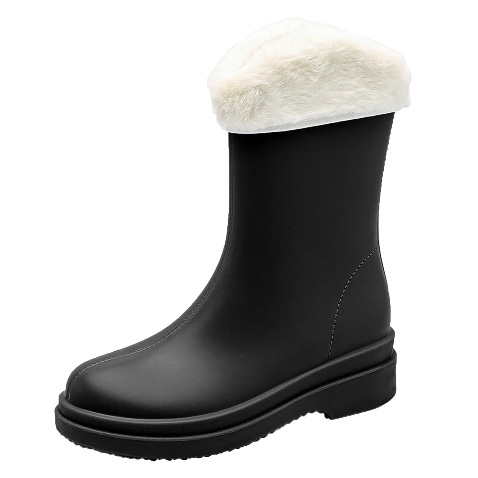 EHQJNJ Womens Rain Boots Tall Bow Punk Style Snow Boots Women Non ...