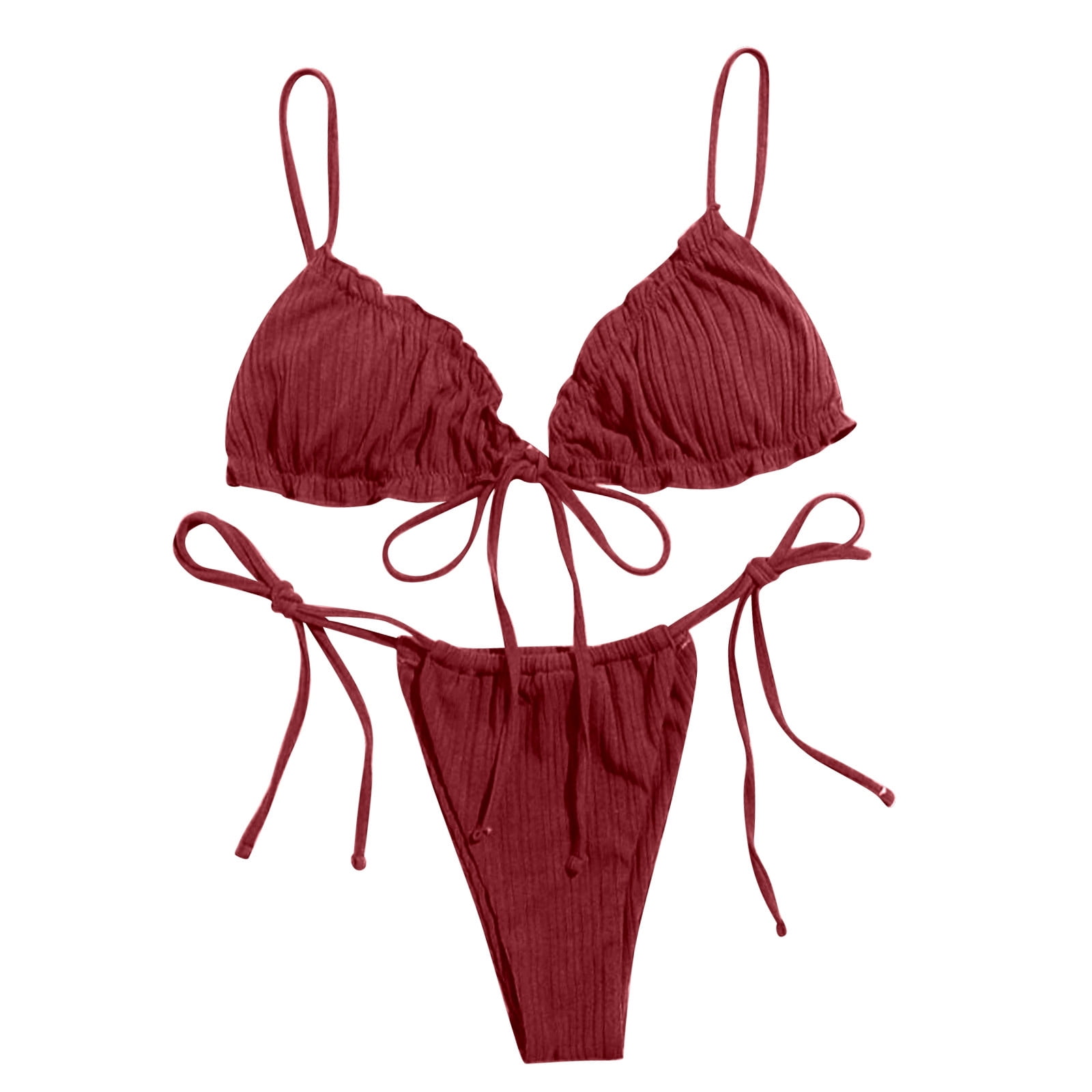 EHRWE Bikini Set For Women Summer Sexy Bikini Two Piece Skinny Covered ...