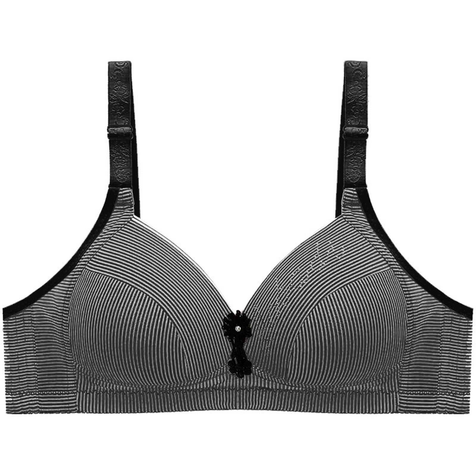 Ehrwe Comfortable Seamless Full Coverage Bra For Women Thin Striped Breathable And Wire Push Up