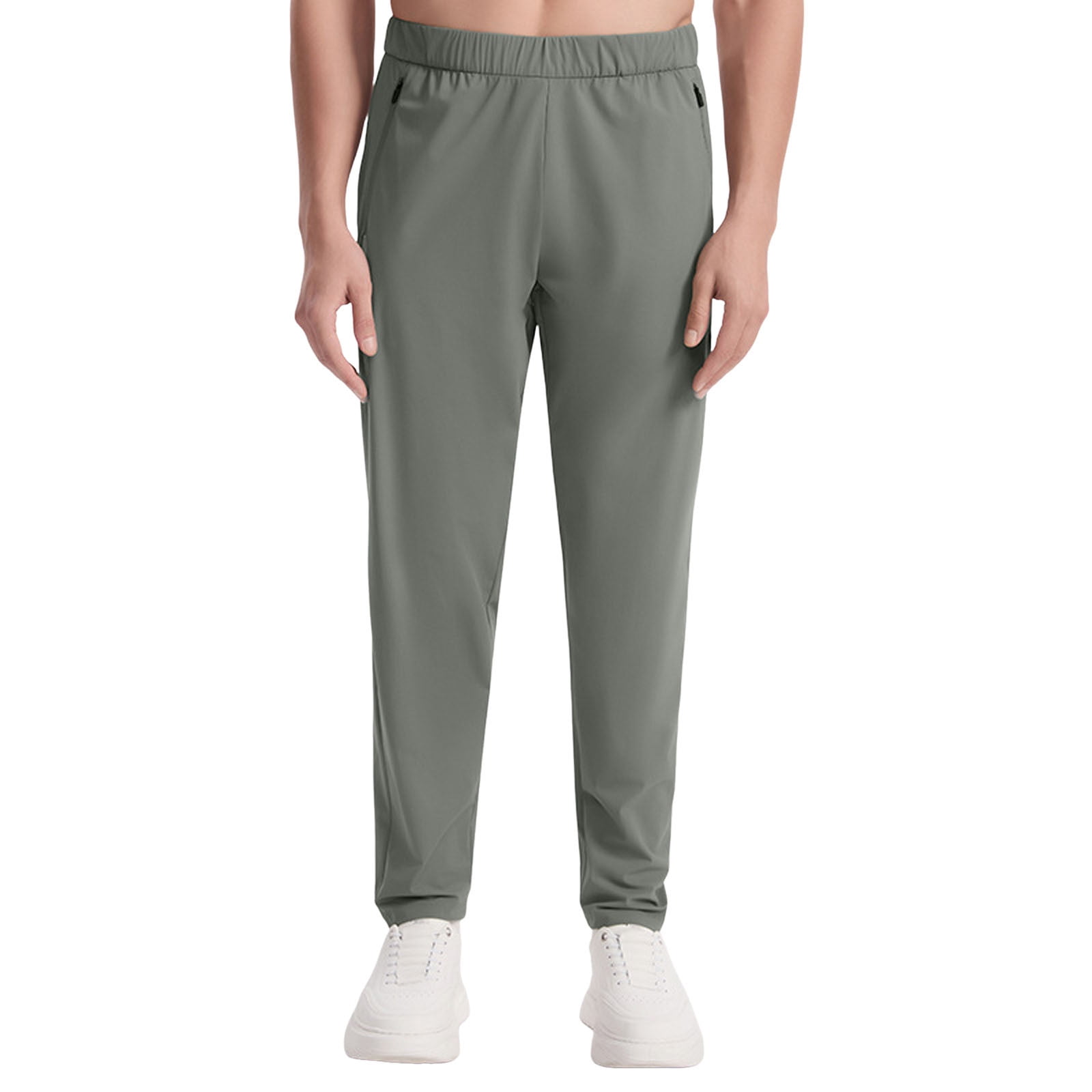 EHRWE Men's Casual Pants Male Sweatpants Drawstring Running Fitness Ice ...