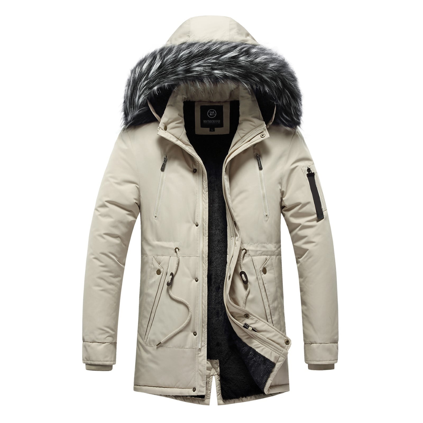 EHRWE Men's Winter Coats Male Autumn Winter Fashion Simple Warm Slim ...