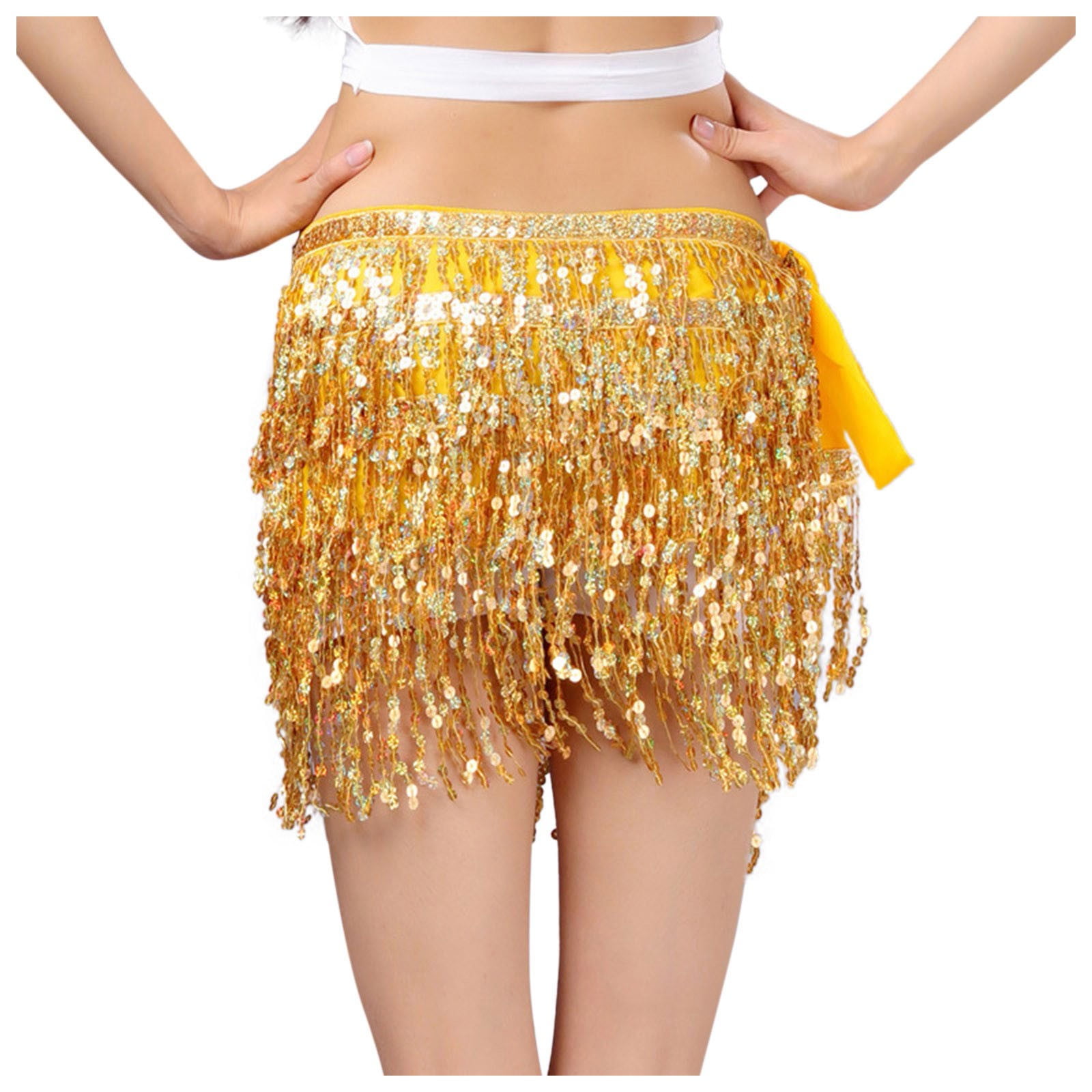 EHRWE Skirts For Women Sequin Fringe Women's Nightclub Skirt Stage With Sparkly Sparkly Costume ...