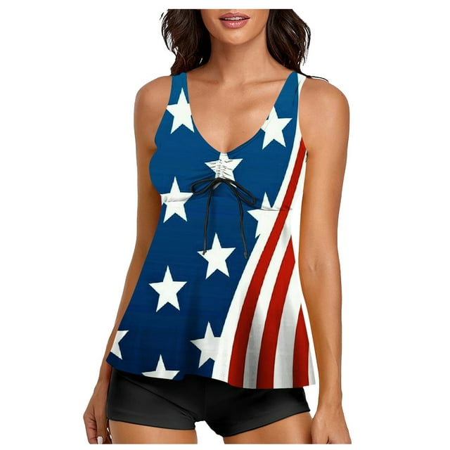 Ehrwe Tankini Swimsuits For Women Bathing Suit For 2024 Plus Size Two