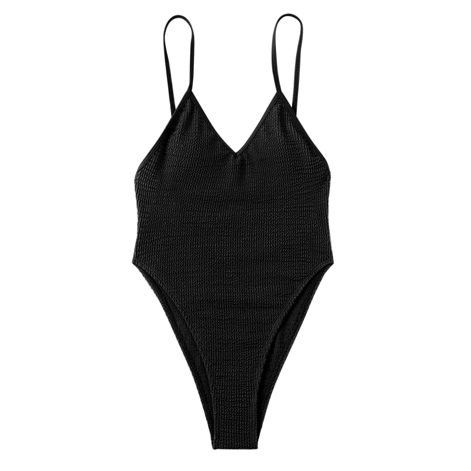 Ehrwe Women Tummy Control Swimsuits One Piece Summer Beach Deep V