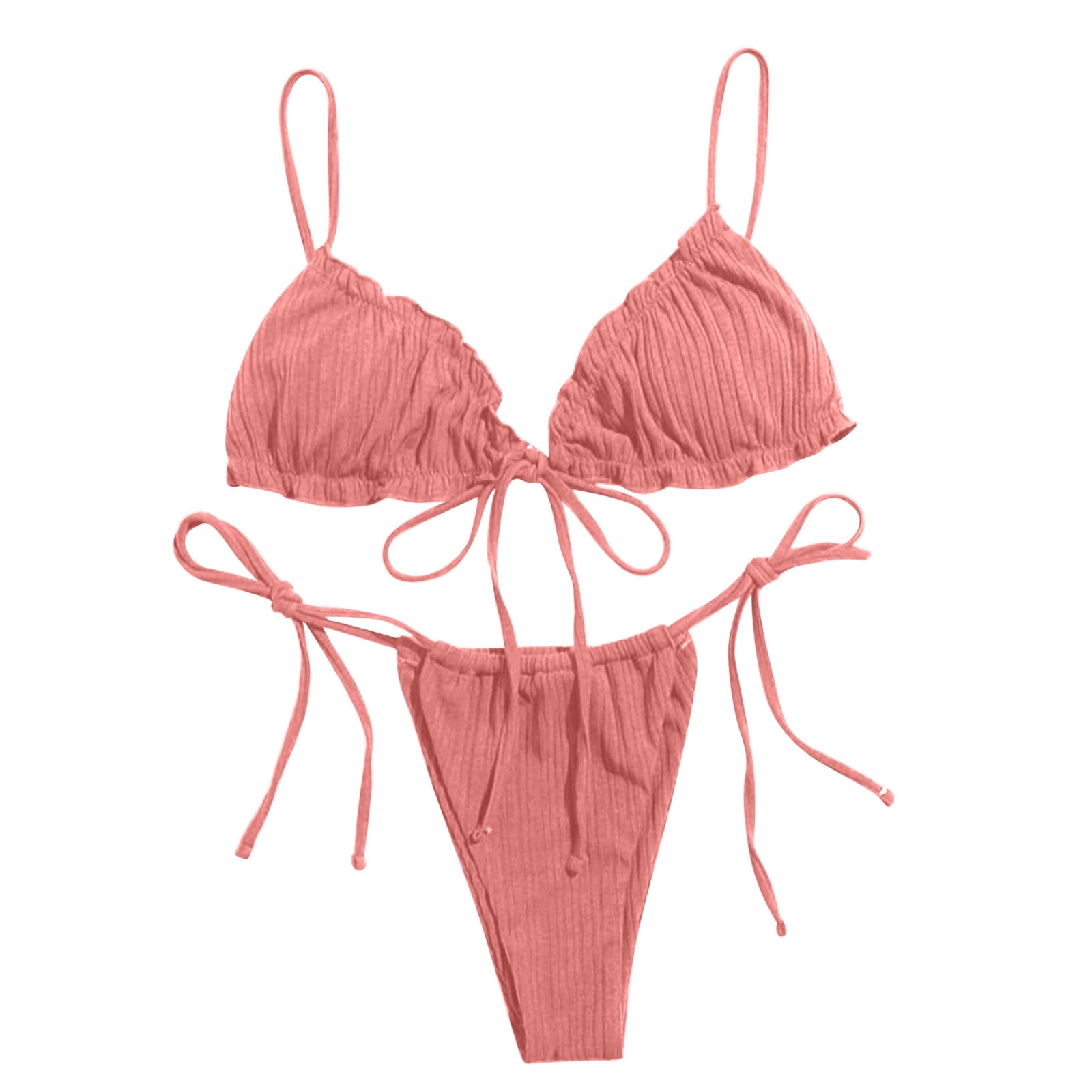 EHRWE Women's Bikini Set Summer Sexy Bikini Two Piece Skinny Covered ...