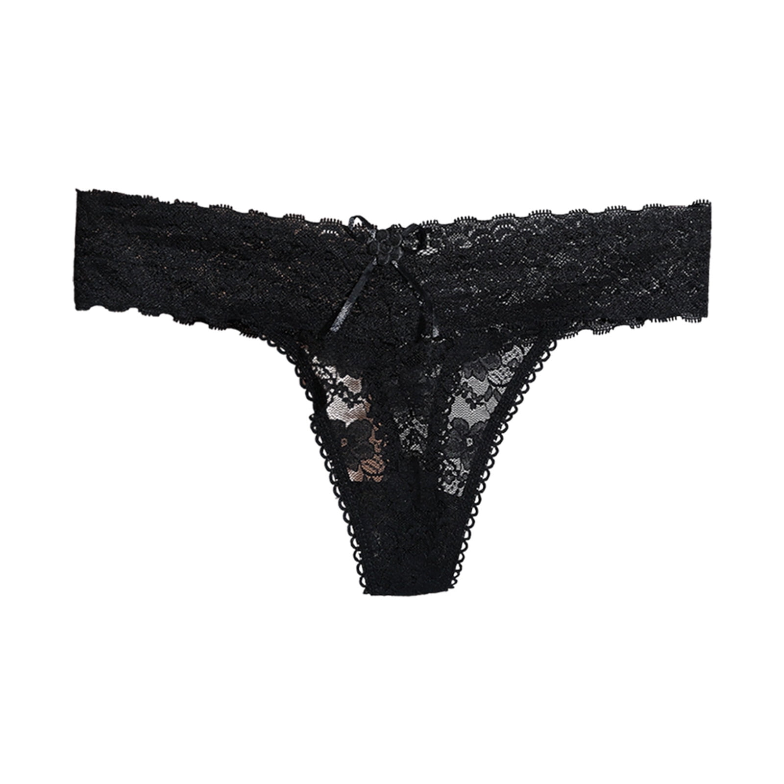 EHRWE Women's Underwear Ladies Sexy Lace Bow Hollow Lace Briefs Classic ...