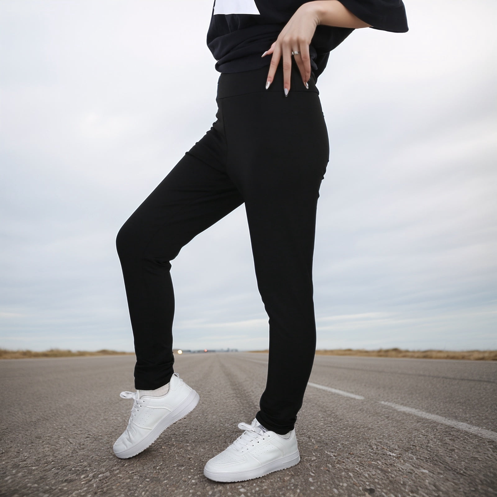 EHRWE Women's Yoga Pants High Waist Lift Leggings For Women Lined Peach ...