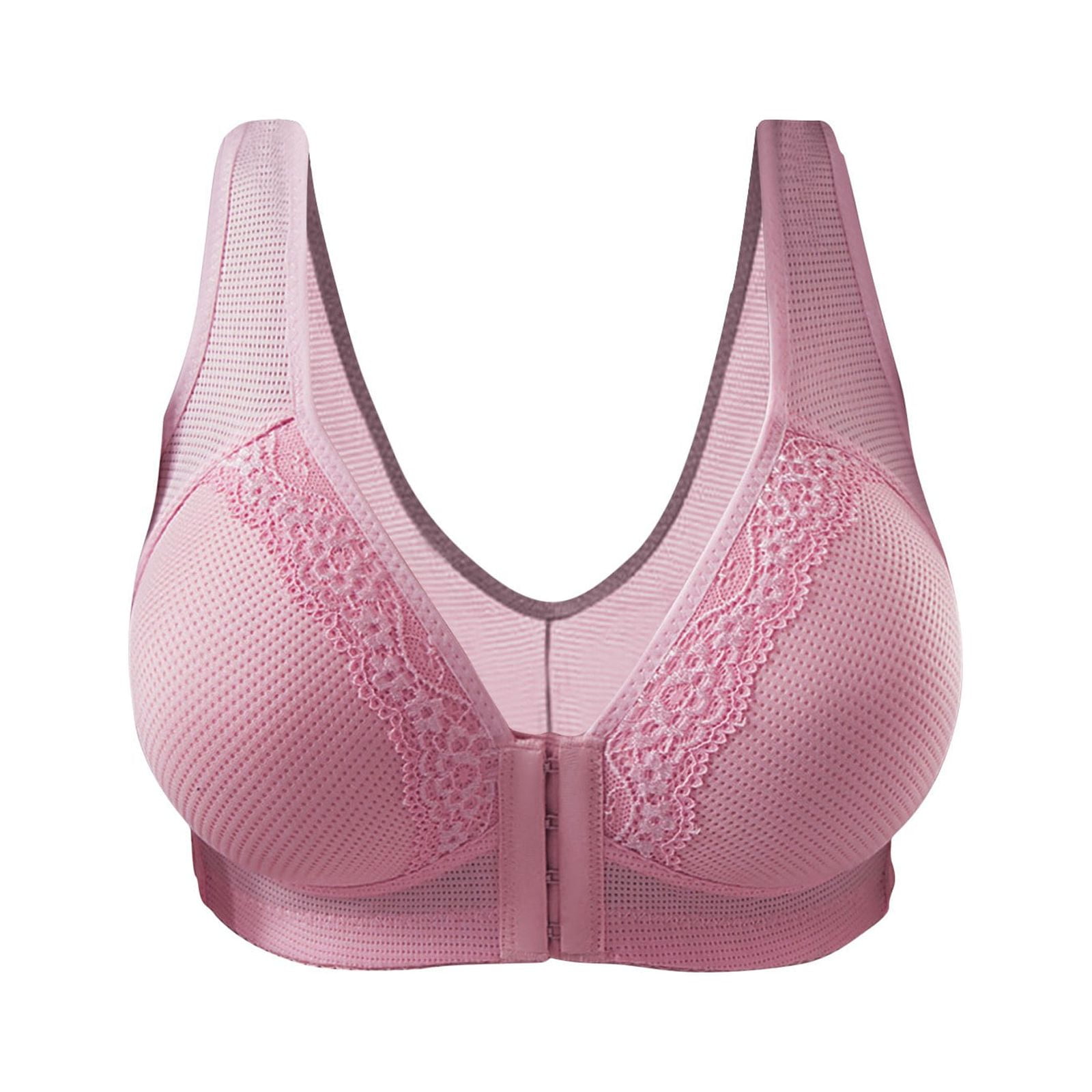 Ehtmsak Front Closure Bra For Women Cami Lace Comfort Wireless Full