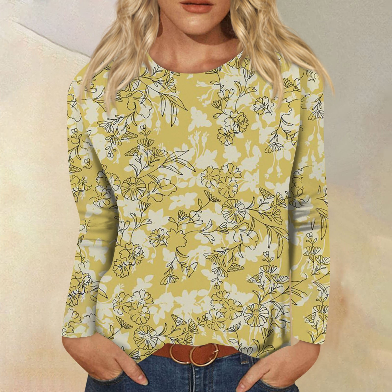 EHTMSAK Long Sweatshirts for Women L Women's Polo Shirts and Dresses ...
