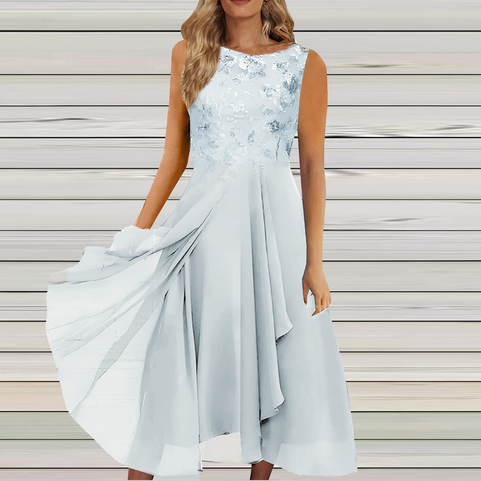 EHTMSAK Mother of The Bride Dresses with Half Sleeves Long Formal ...