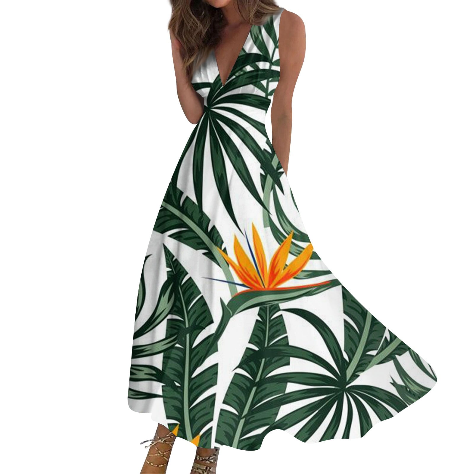 Ehtmsak Plus Size Summer Dresses For Curvy Women Beach Hawaiian