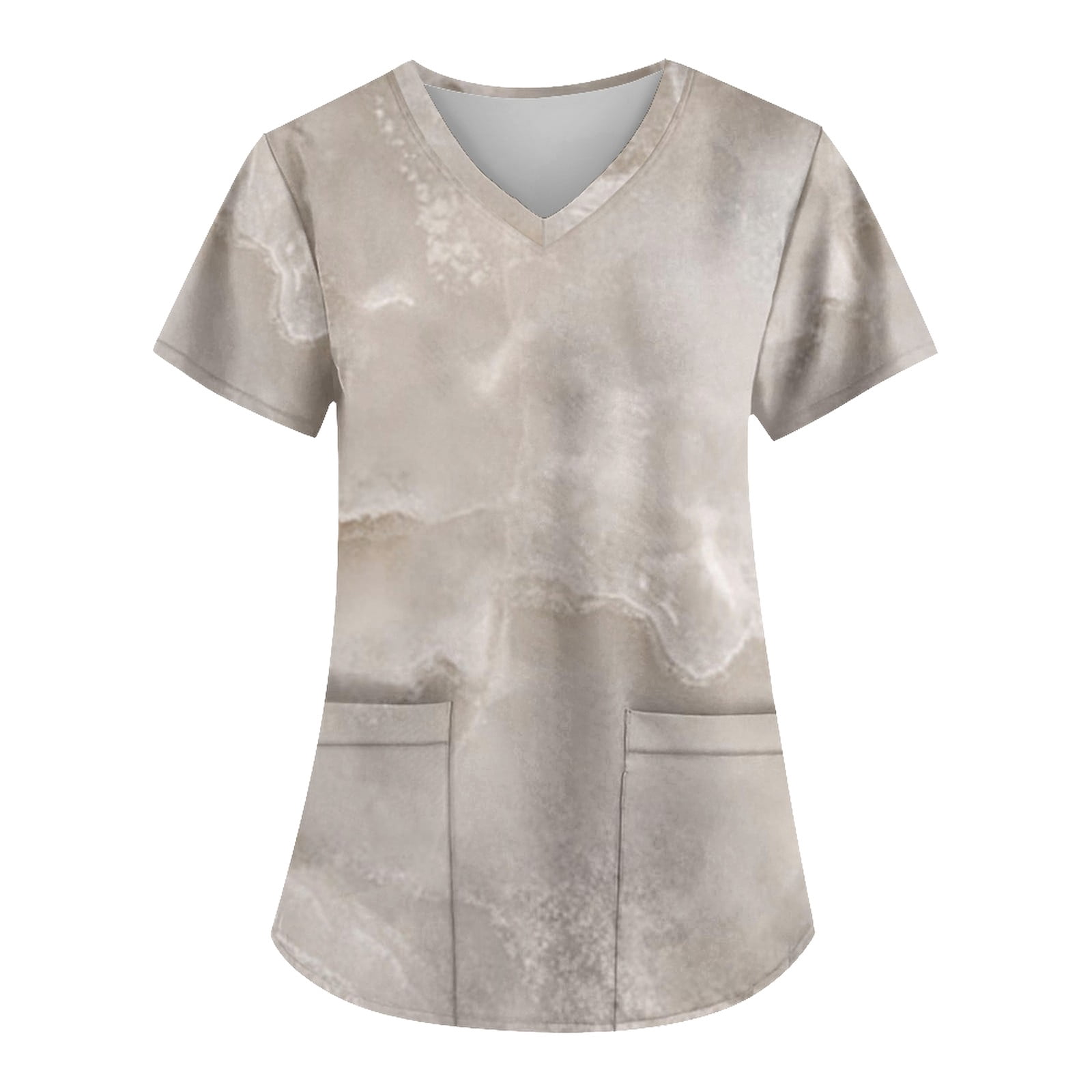 EHTMSAK Scrubs Tops for Women with Characters with Pocket Floral with ...