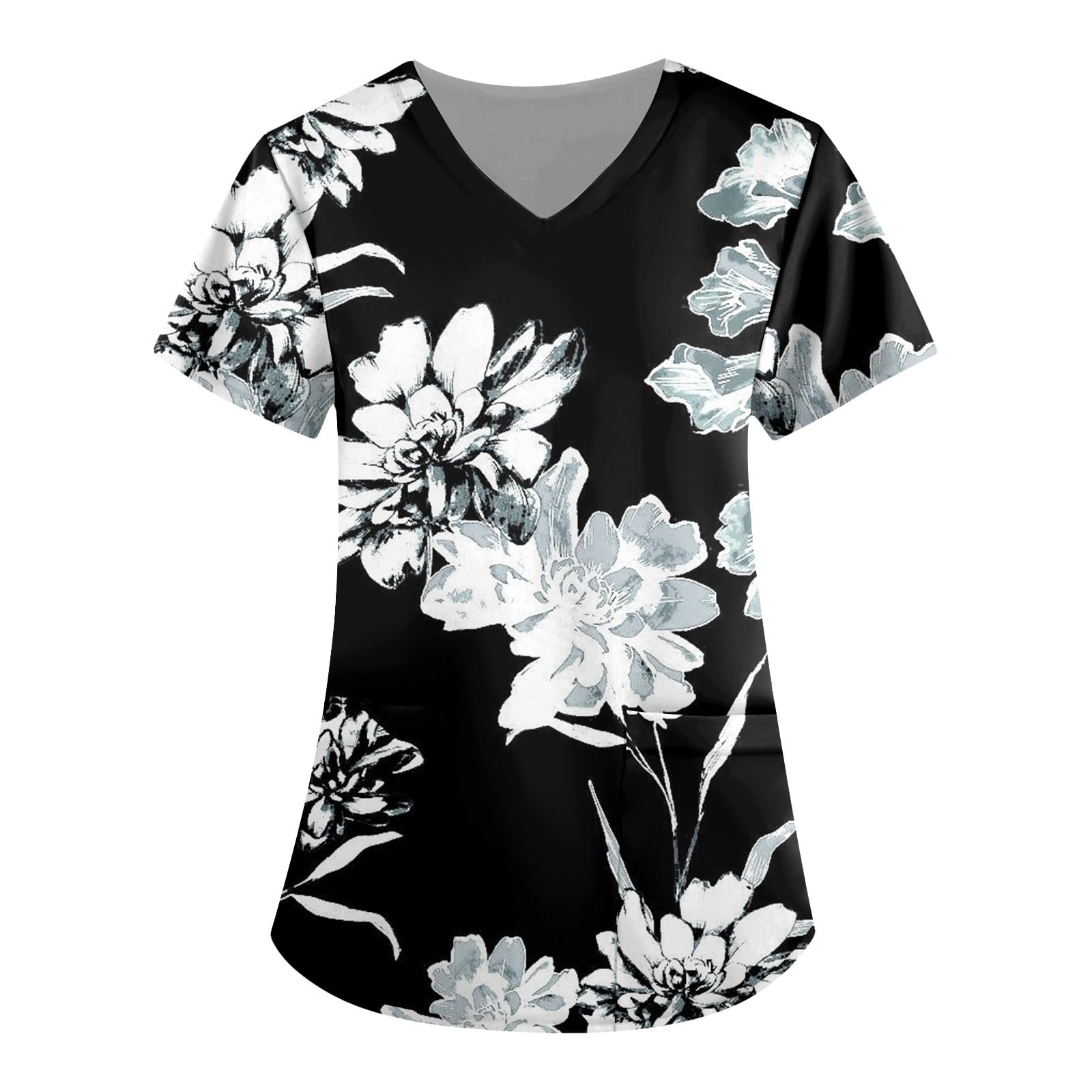 Ehtmsak Tie Dye Scrub Sets For Women Plus Size Graphic Workwear Nursing