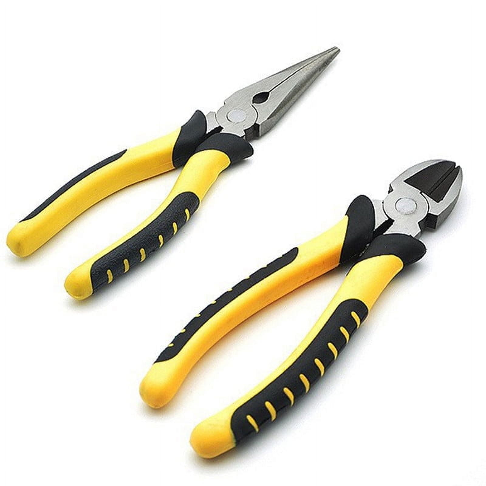 EHUJGNAUG 2 Pack Metal Diagonal Cutting Pliers Wire Cutter Tool Yellow ...