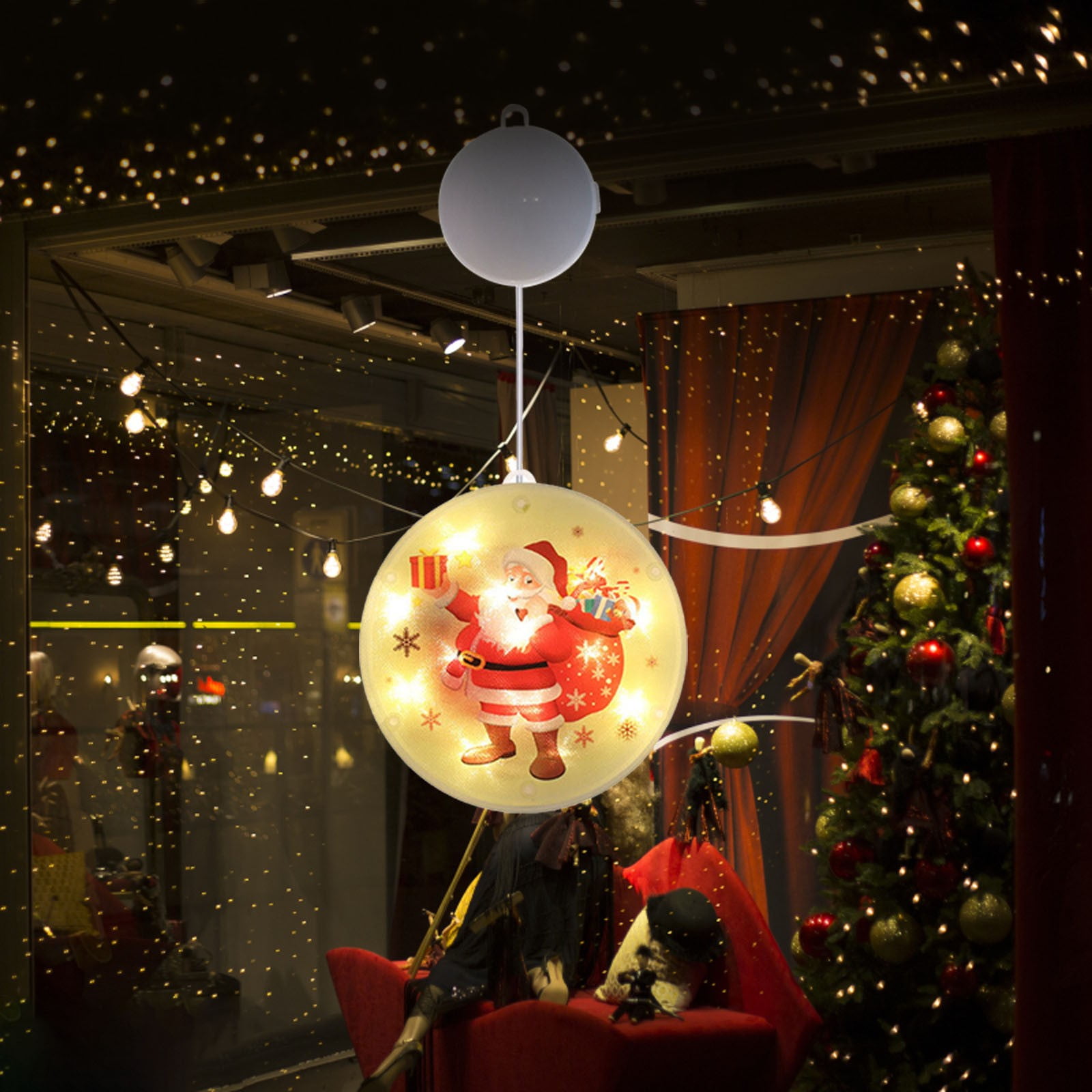 EIALIVE Christmas Decorations Battery Powered Christmas Window ...