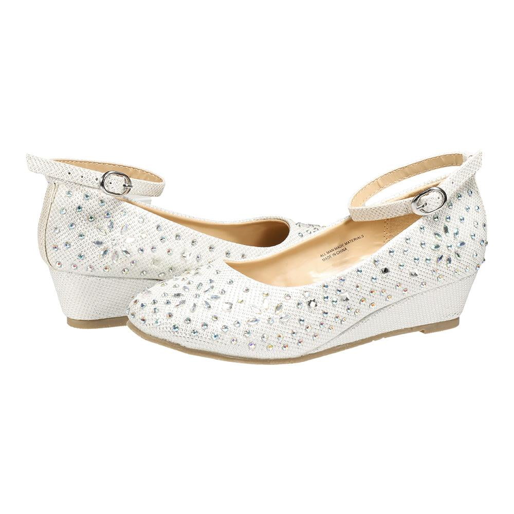 EIGHT EIGHTEEN Girls Glitter and Rhinestone Stylish Kiddie Heel ...