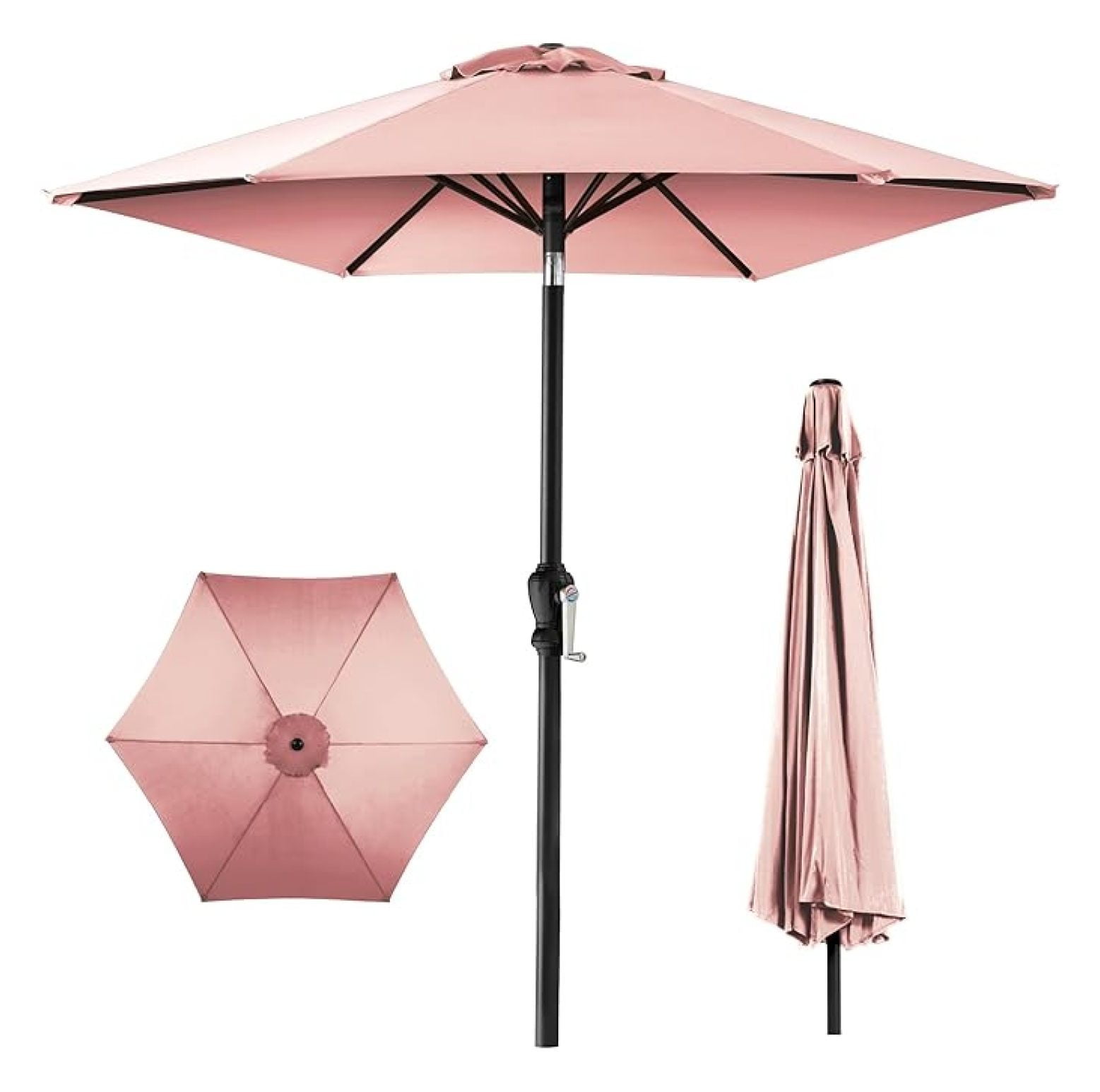 EIGHTNINE 10ft Outdoor Steel Polyester Market Patio Umbrella w/Crank ...