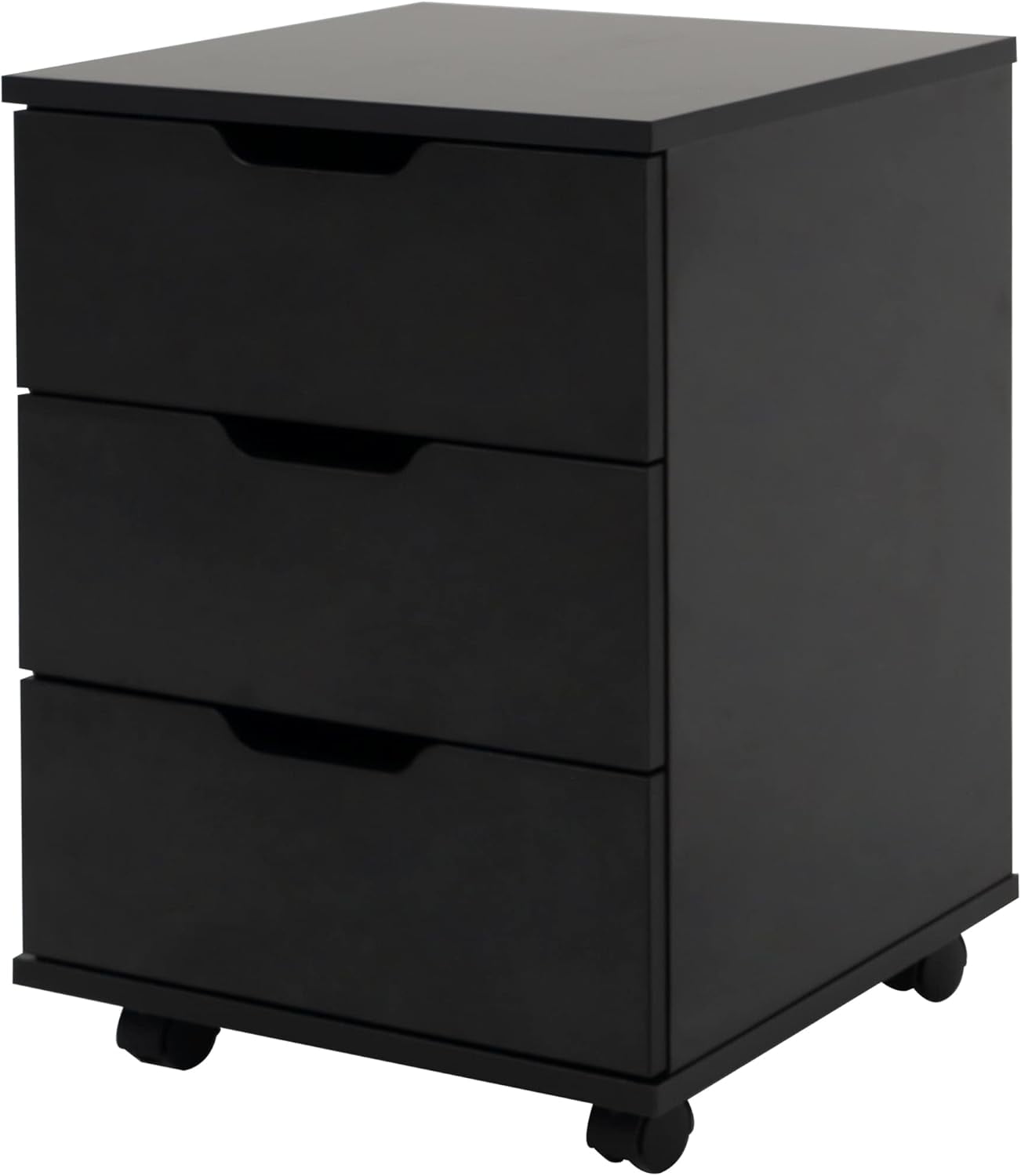 EIGHTNINE 3-Drawer Vertical Filing Cabinet Rolling Wood Mobile File ...
