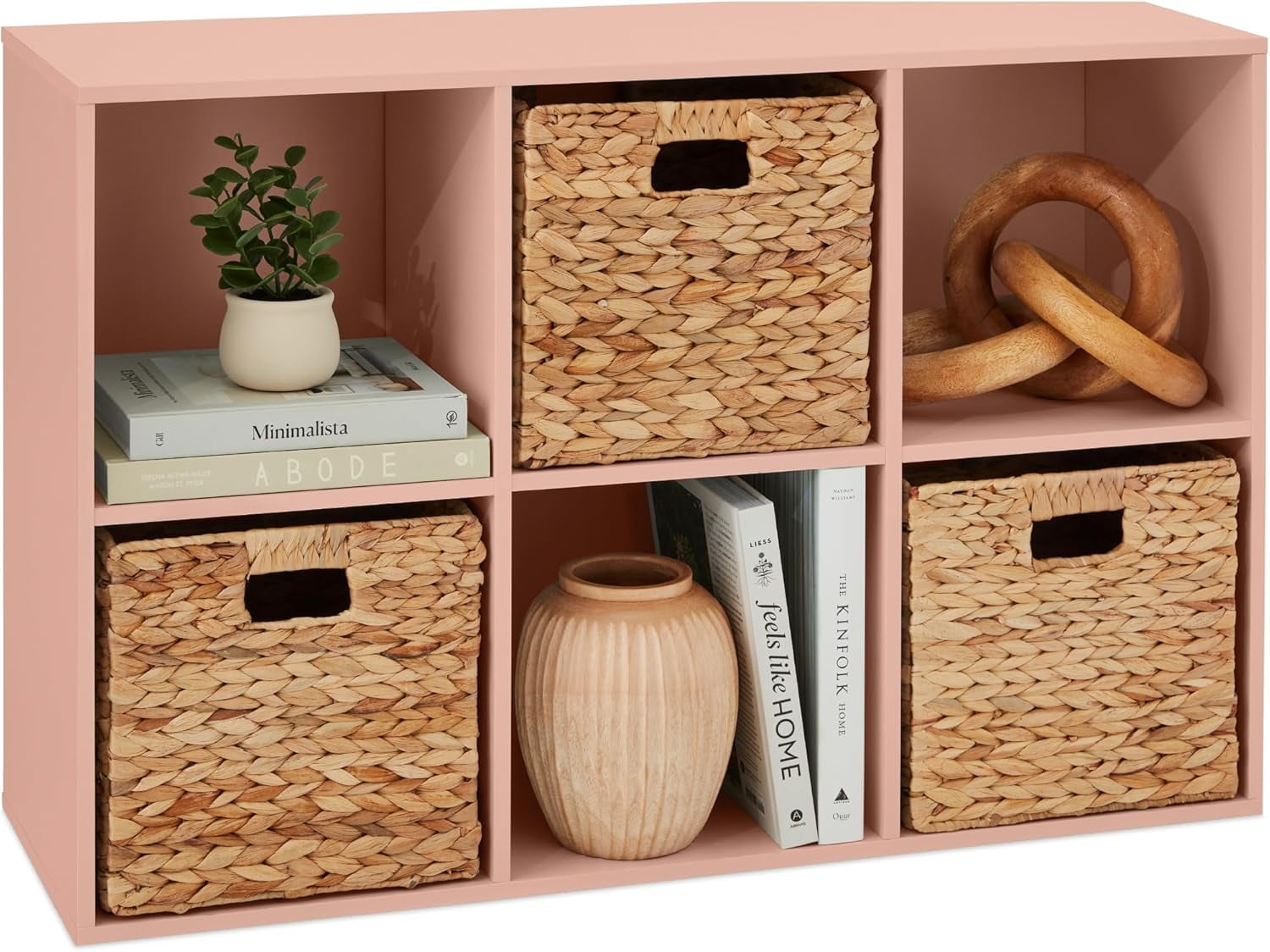 EIGHTNINE 6-Cube Storage Organizer, 11in Shelf Opening, Bookcase ...