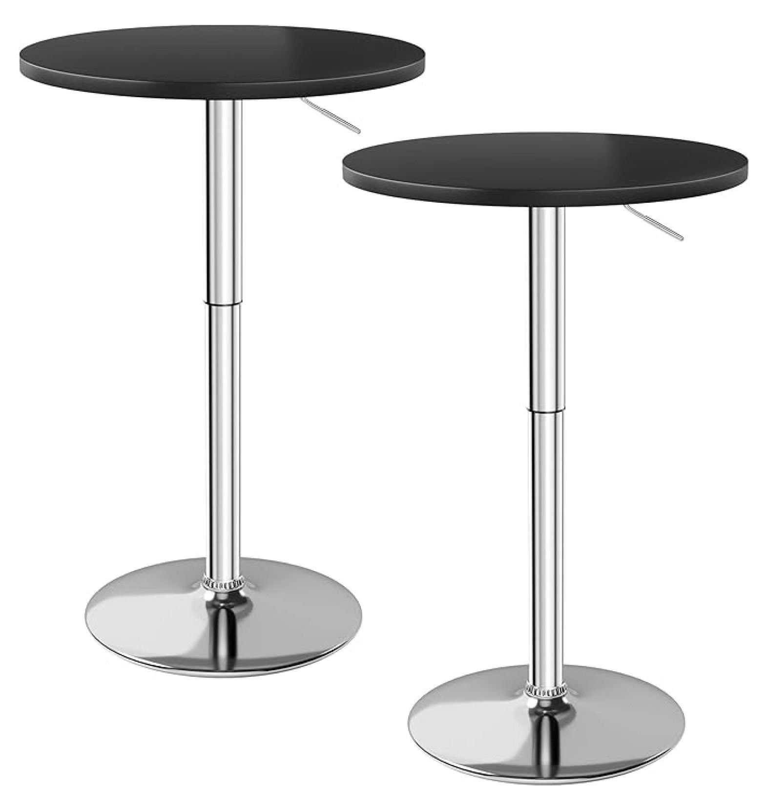EIGHTNINE Bistro Pub Table Height Adjustable Round 23.6 Inch Bar Table ...