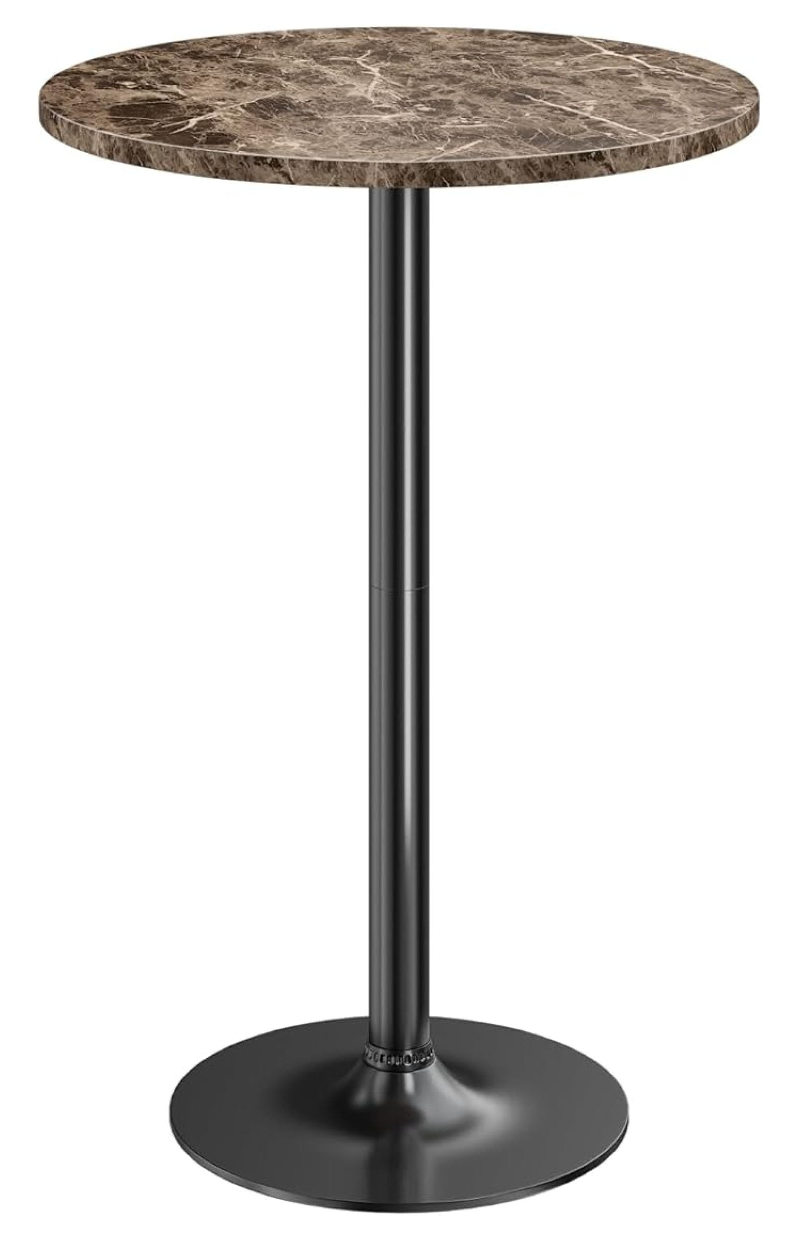 EIGHTNINE Bistro Pub Table Round Bar Height Cocktail Table Metal Base ...