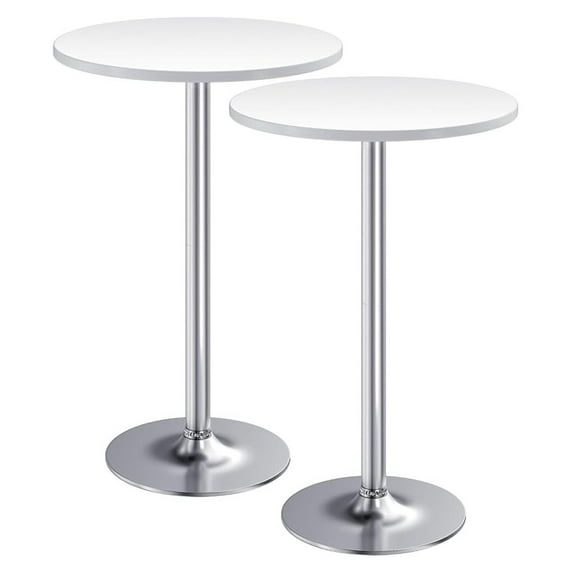 EIGHTNINE Bistro Pub Table Round Bar Height Cocktail Table Metal Base ...