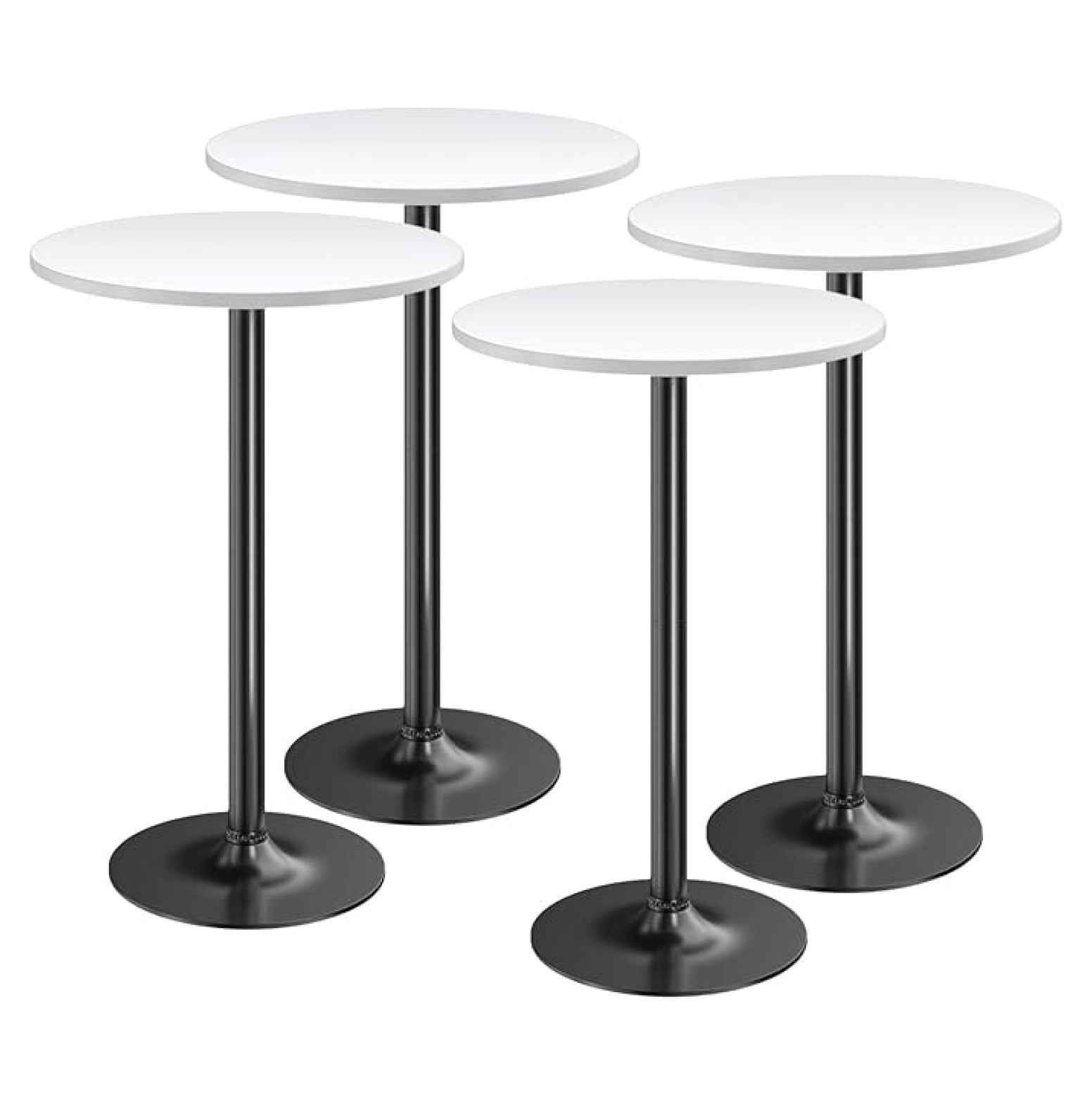 EIGHTNINE Bistro Pub Table Round Bar Height Cocktail Table Metal Base ...