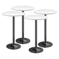 EIGHTNINE Bistro Pub Table Round Bar Height Cocktail Table Metal Base ...