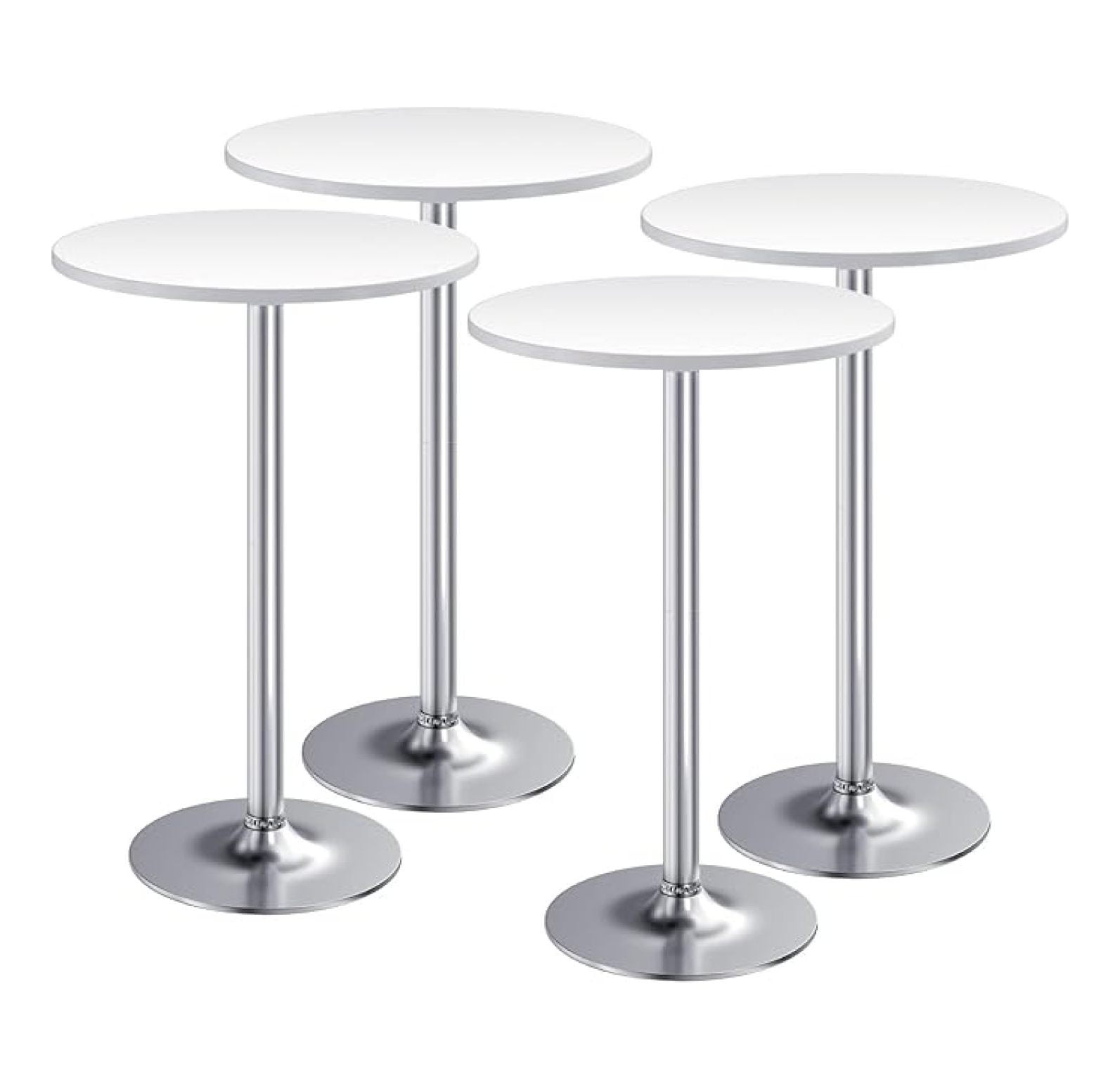 EIGHTNINE Bistro Pub Table Round Bar Height Cocktail Table Metal Base ...