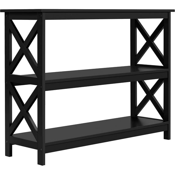 EIGHTNINE Console Table, Narrow Long Sofa Table,3 Tiers Wood Entryway ...