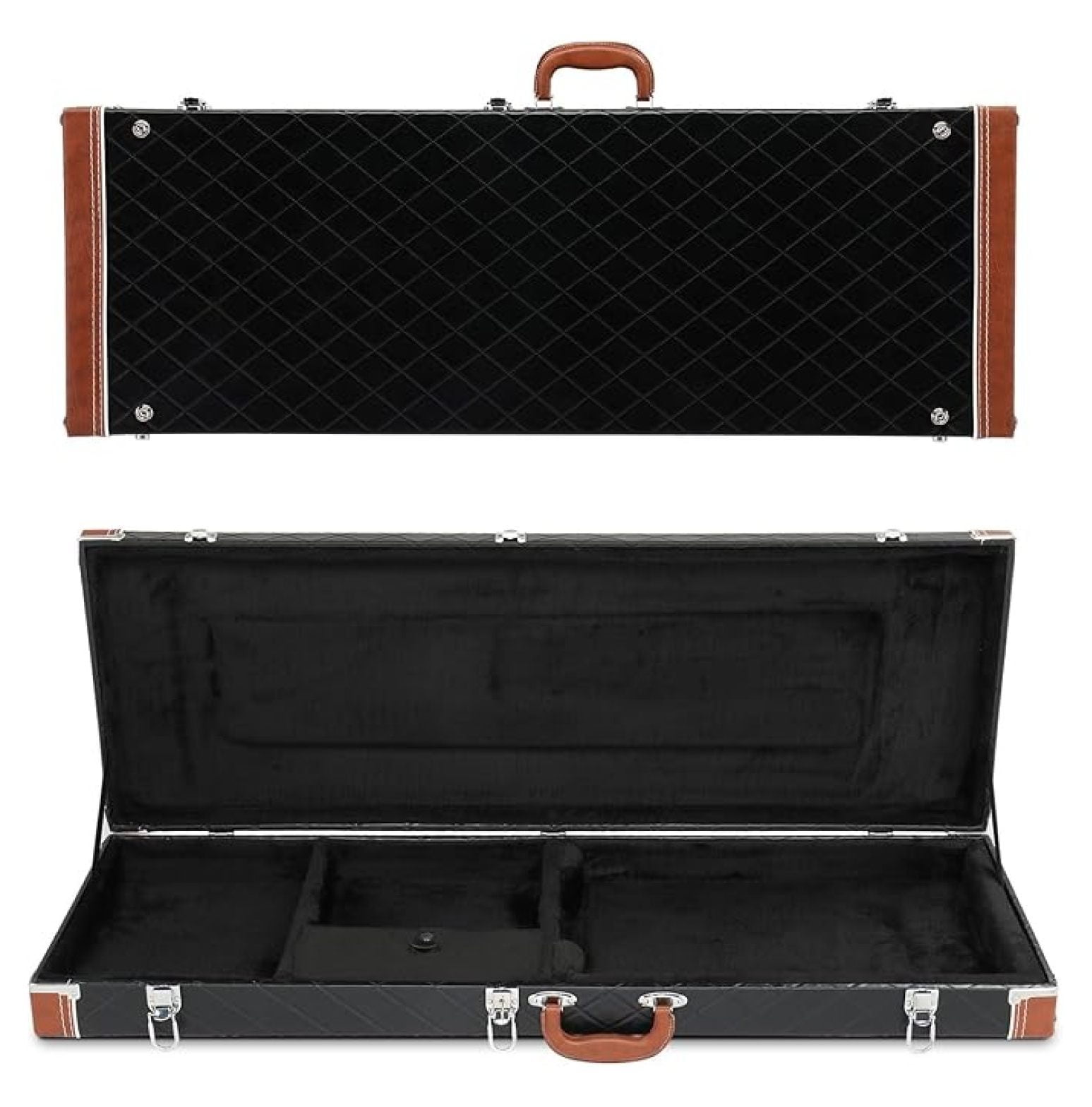 EIGHTNINE Electric Guitar Hard Case, Rectangle Wooden Standard 39-Inch Electric Guitars Hard ...