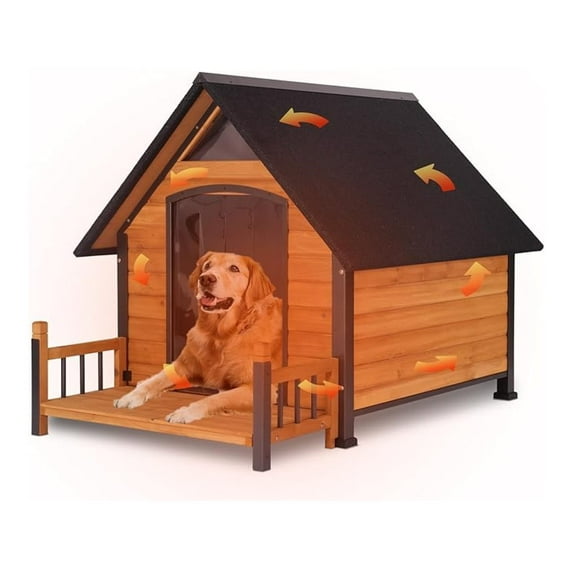 EIGHTNINE Extra Large Insulated Dog House Outdoor Weatherproof Dog ...