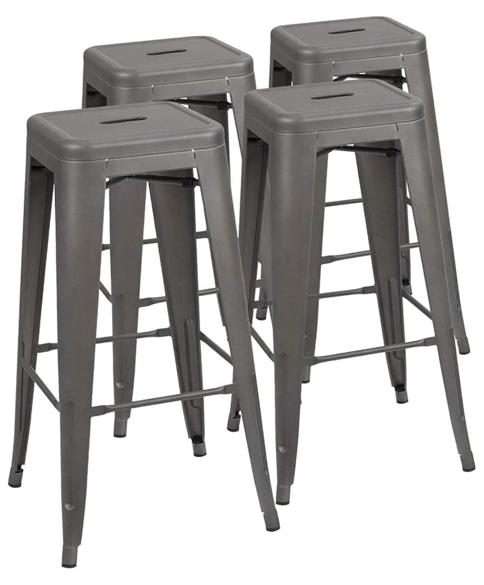EIGHTNINE Metal Bar Stools 30" Indoor Outdoor Stackable Barstools ...
