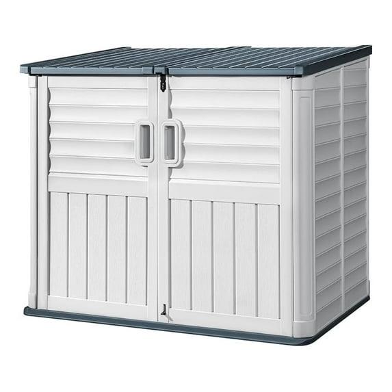 EIGHTNINE Resin Outdoor Storage Shed, 34 Cu Ft Outdoor Storage Cabinet ...