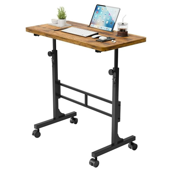 EIGHTNINE Small Portable Standing Desk Adjustable Height, Mobile Stand ...