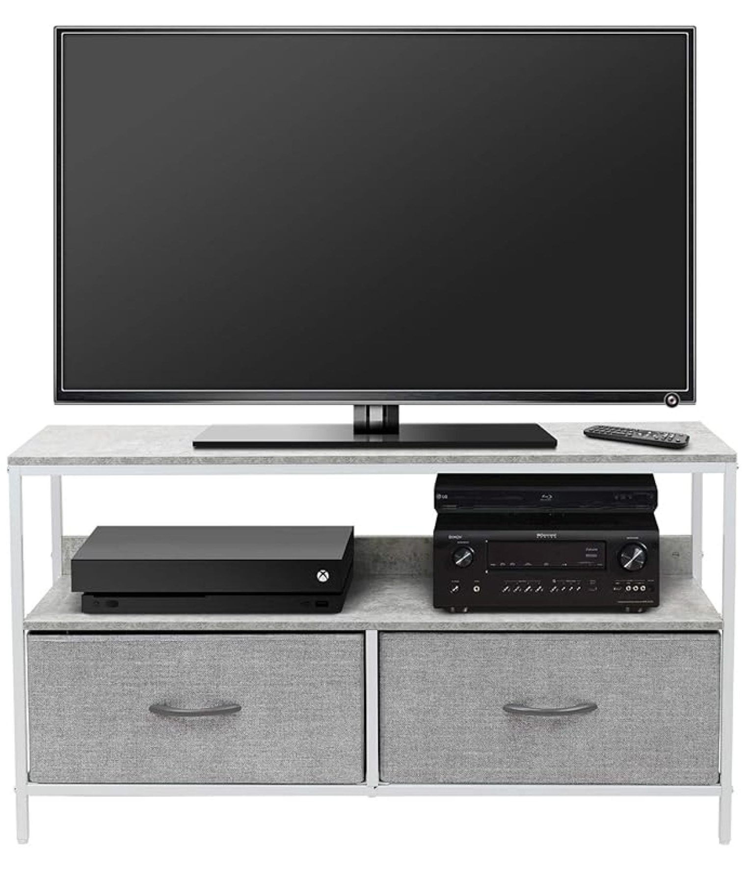 EIGHTNINE TV Stand Dresser with 2 Drawers - Television Riser Chest with ...