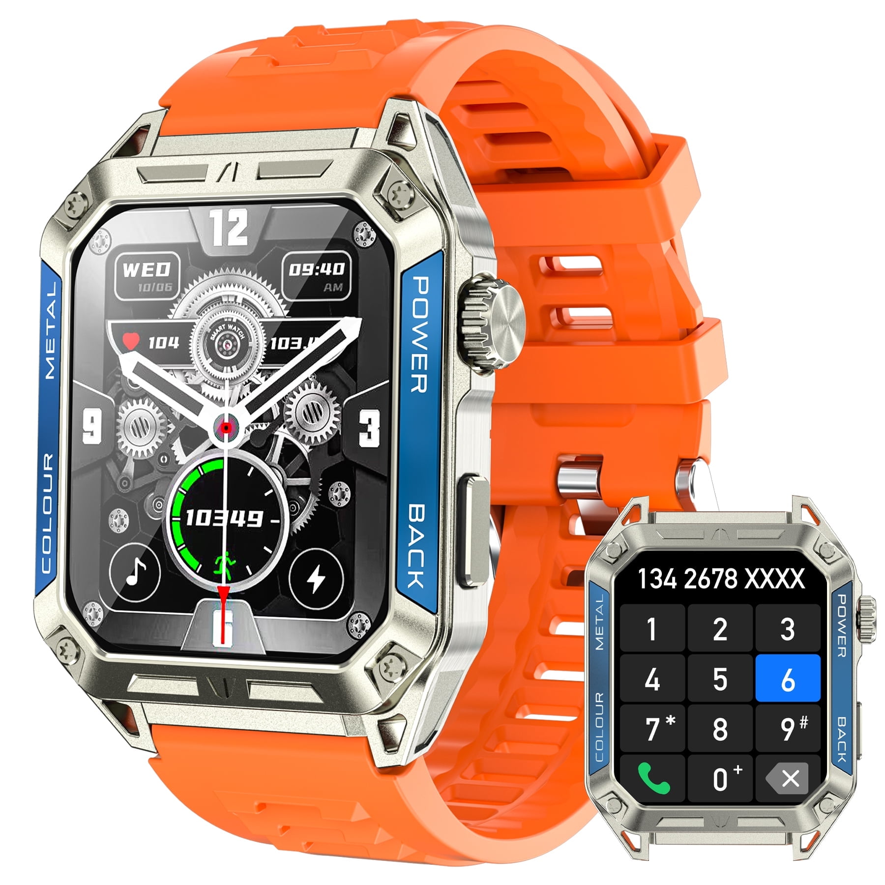 EIGIIS A33 Smartwatches for Men with Call 1.91" HD Outdoor Rugged Smart ...