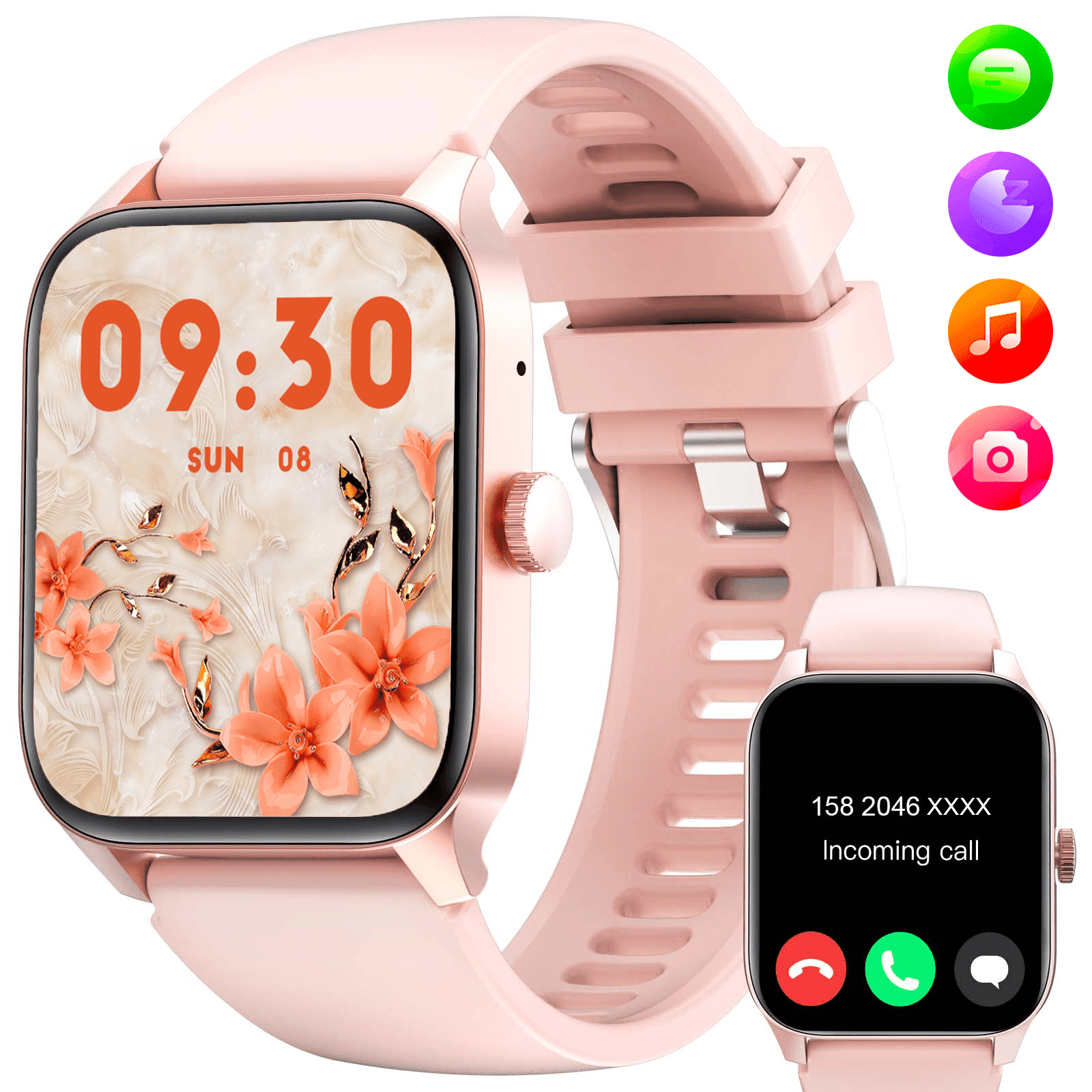 EIGIIS QS56 Smart Watch for Women, 1.83" HD Big Screen Smartwatch, IP67 ...