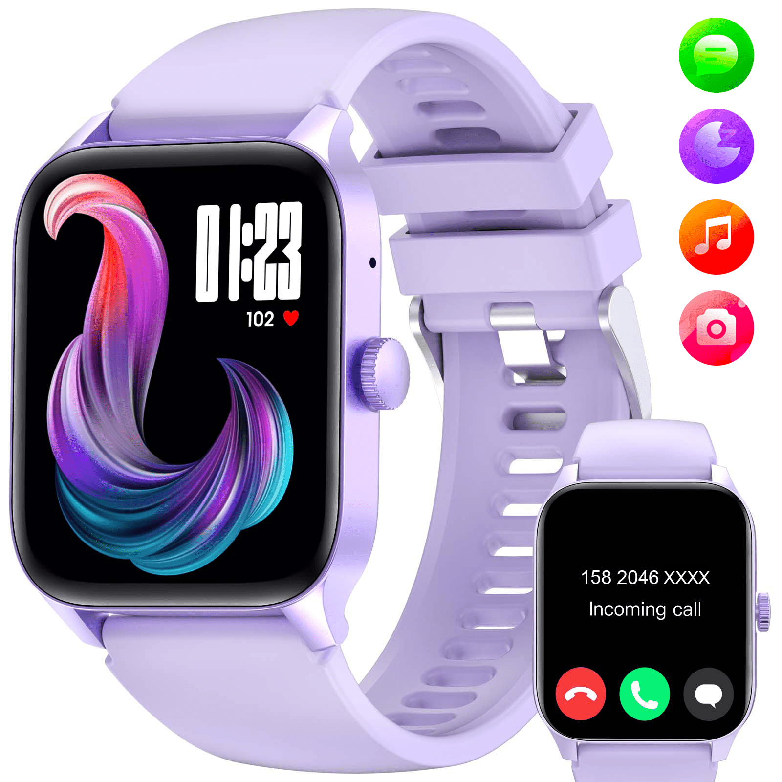 EIGIIS QS56 Smart Watch for Women, 1.83" HD Big Screen Smartwatch, IP67 ...