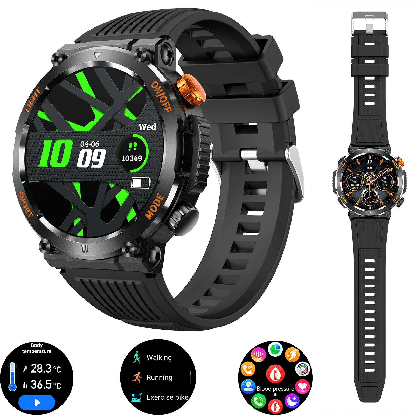 EIGIIS Smart Watch 1.46" Sports Bluetooth Watch with High Battery and ...