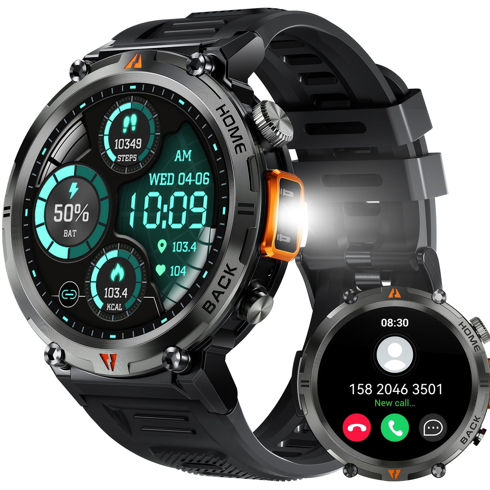 EIGIIS Smartwatch for Men, KE3, Black - Walmart.com