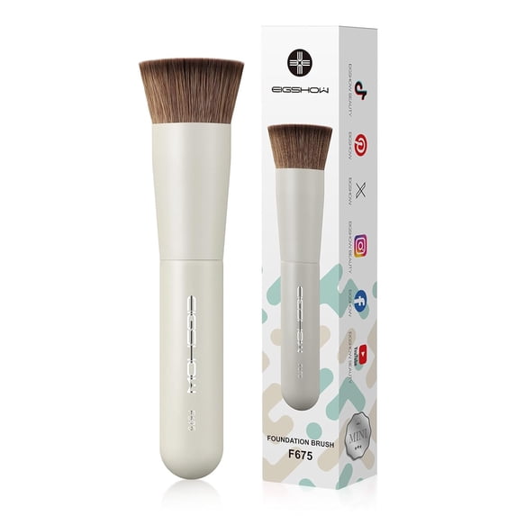 EIGSHOW Flat Top Kabuki Foundation Brush, Dense Synthetic Bristles for ...