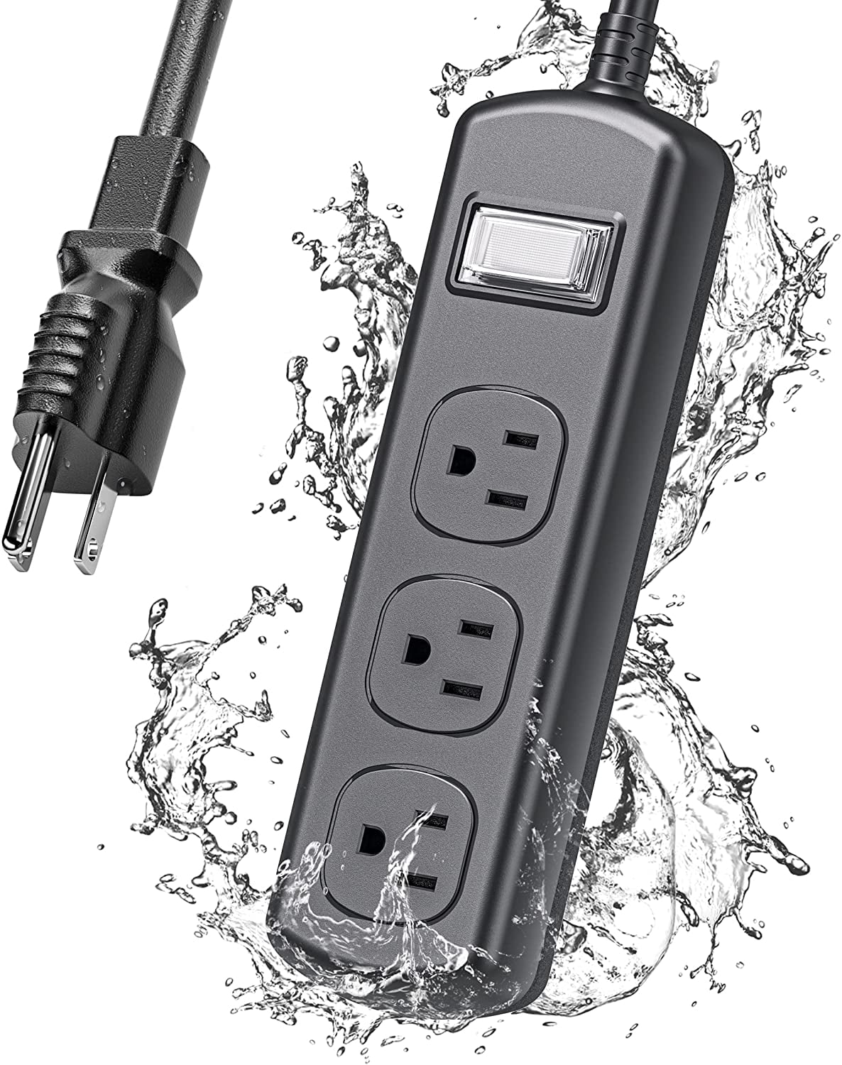 EIGSO Outdoor Power Strip Weatherproof, IPX6 Grade Waterproof Surge ...
