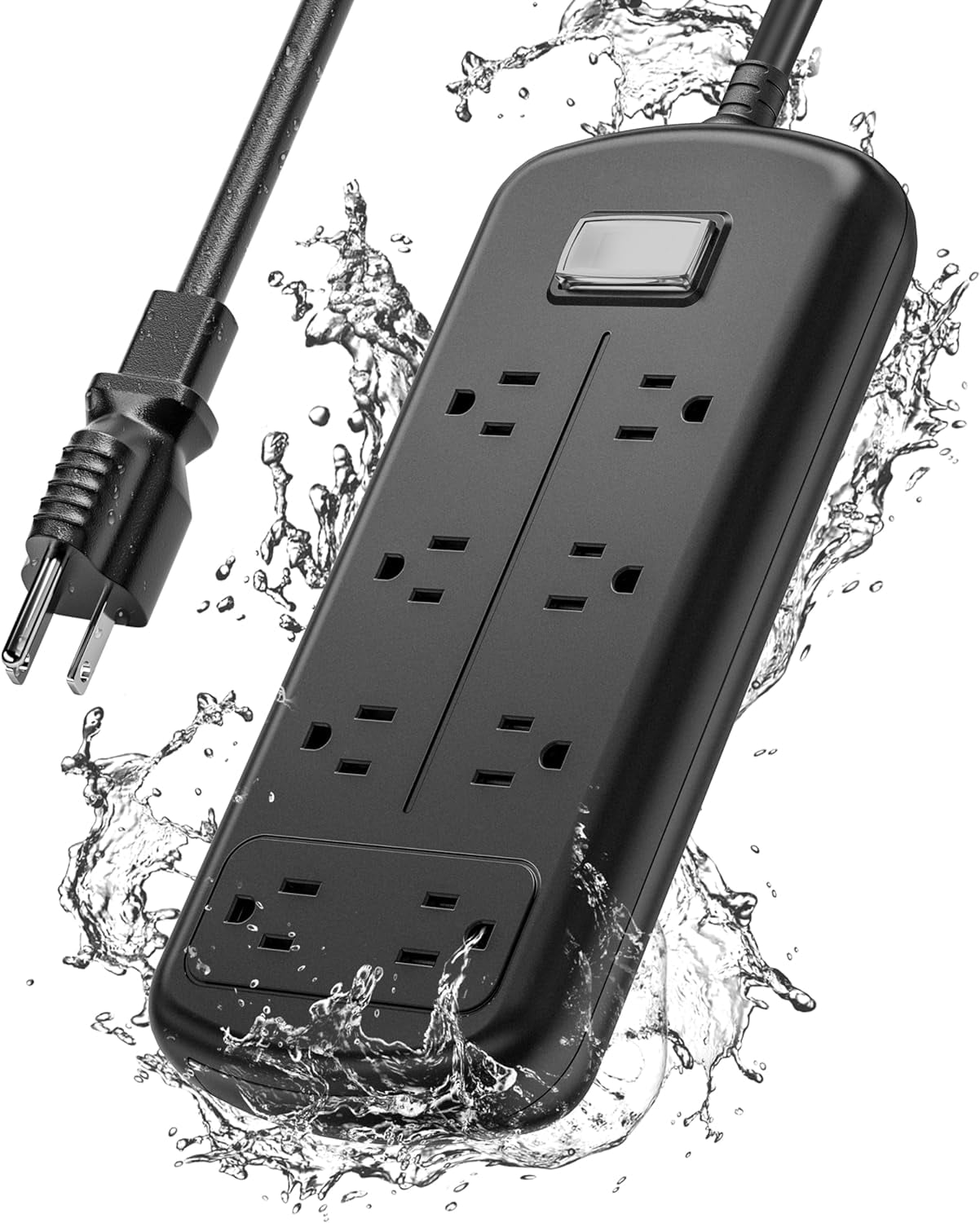 EIGSO Outdoor Power Strip Weatherproof, IPX6 Grade Waterproof Surge ...