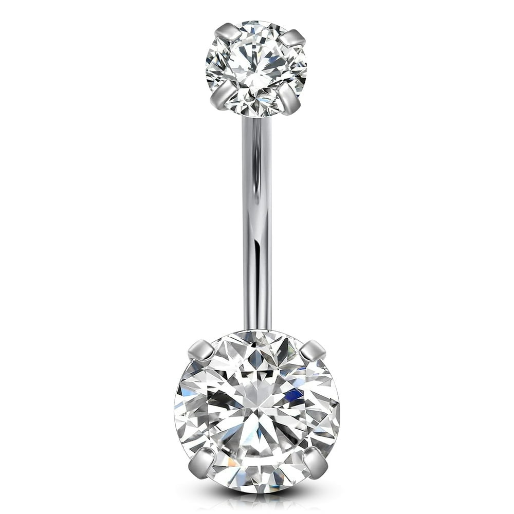 EIGTHTAIL 14G Belly Button Ring Surgical Steel Navel Rings Piercing ...