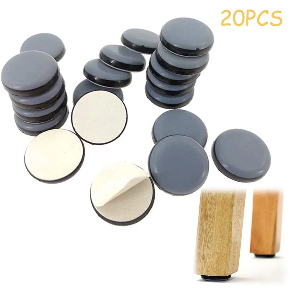 EIGTHTAIL 20 Pack Stick Furniture Sliders,1 inch Adhesive Furniture ...