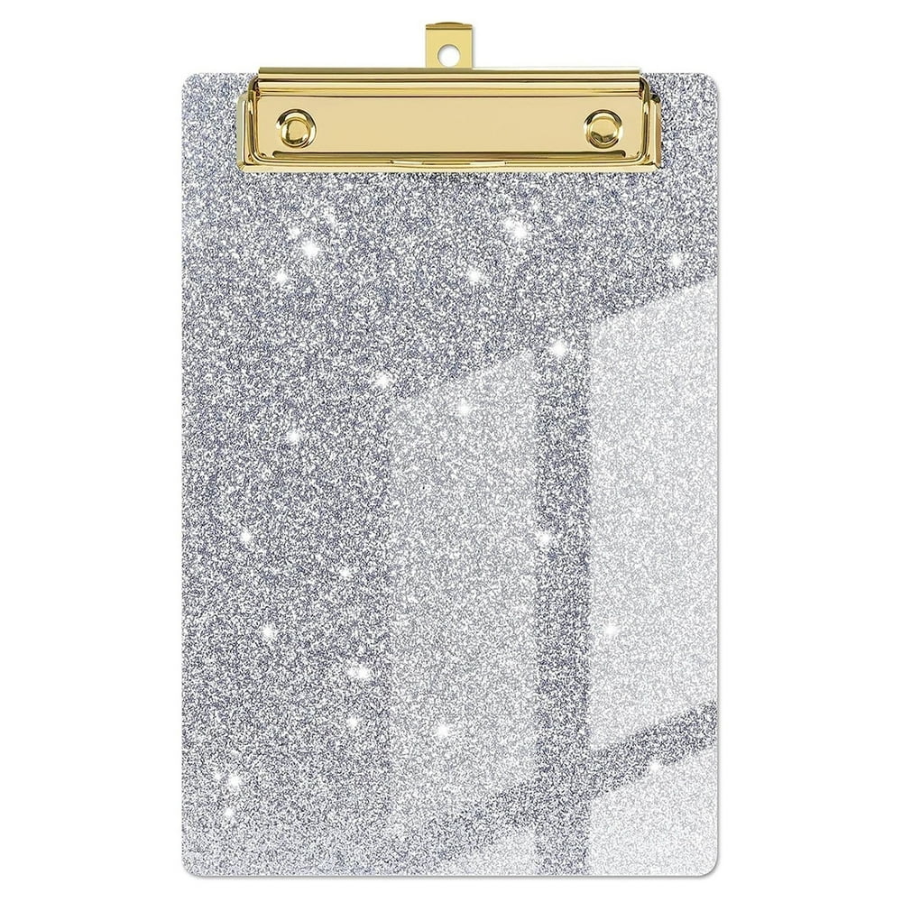 EIGTHTAIL Acrylic Clipboards Glitter Clipboard with Low Profile Gold ...